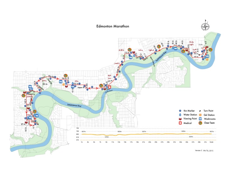 Edmonton marathon route map