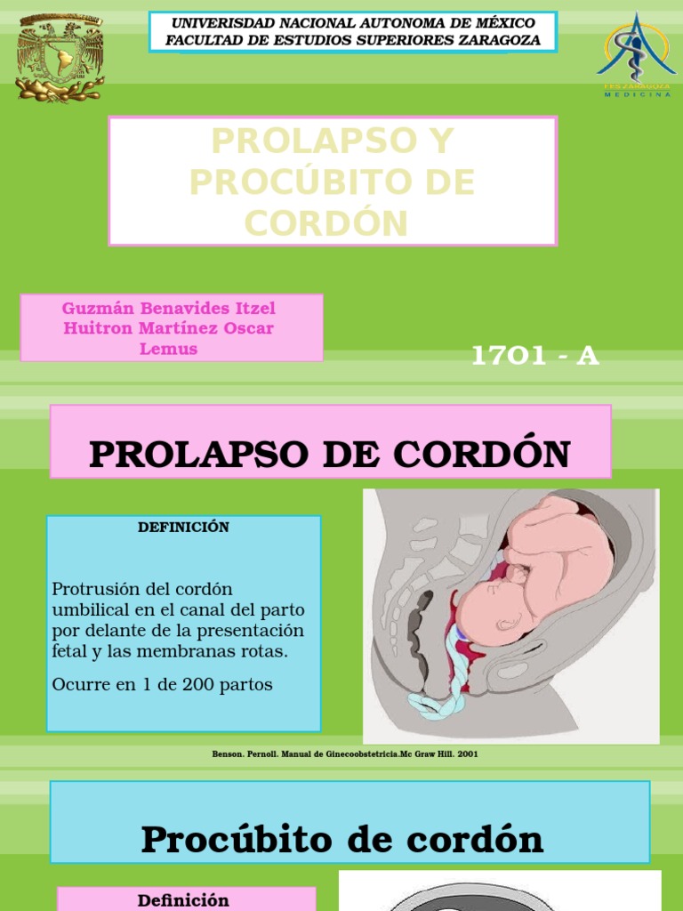 Prolapso y procúbito de cordón umbilical | PDF | Parto | Reproducción ...