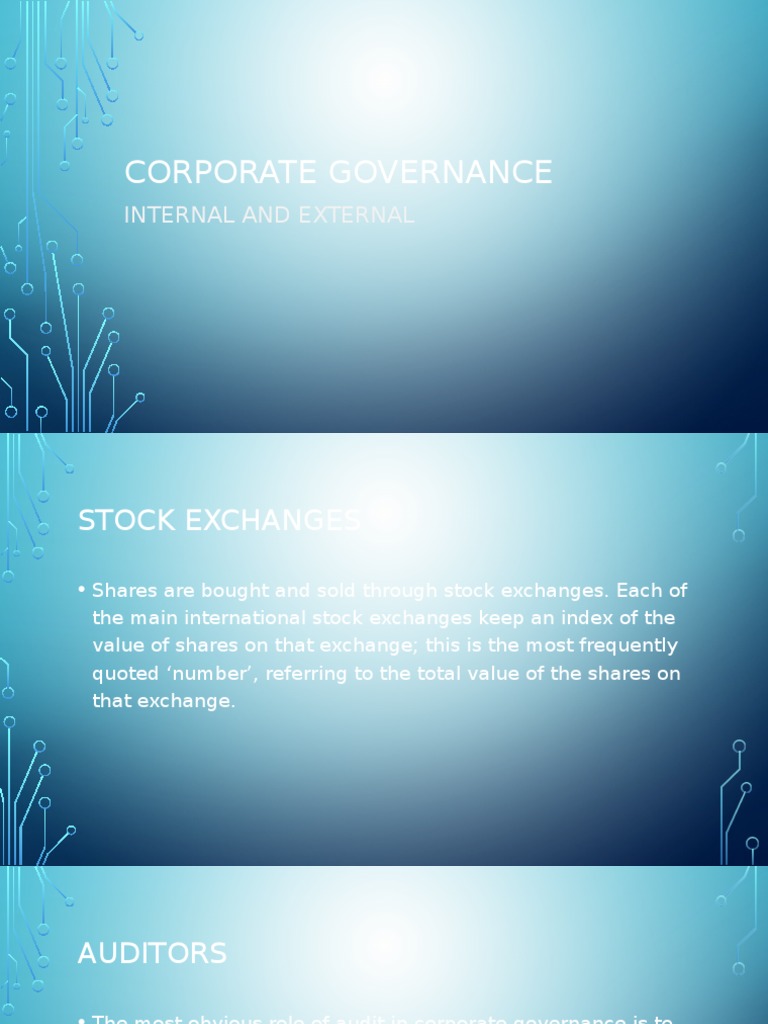 External Corporate Governance | PDF