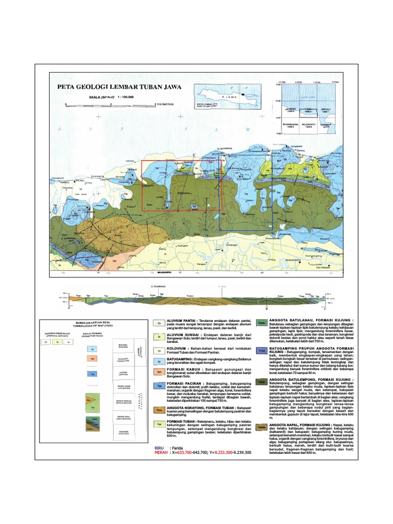 Sebagian Peta Geologi Regional Tuban | PDF