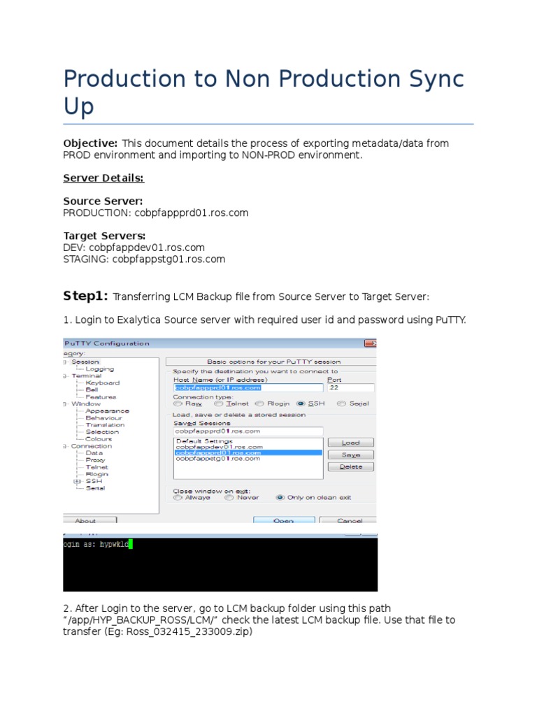 PROD to NON-PROD Sync Process | PDF | Computer File | Backup