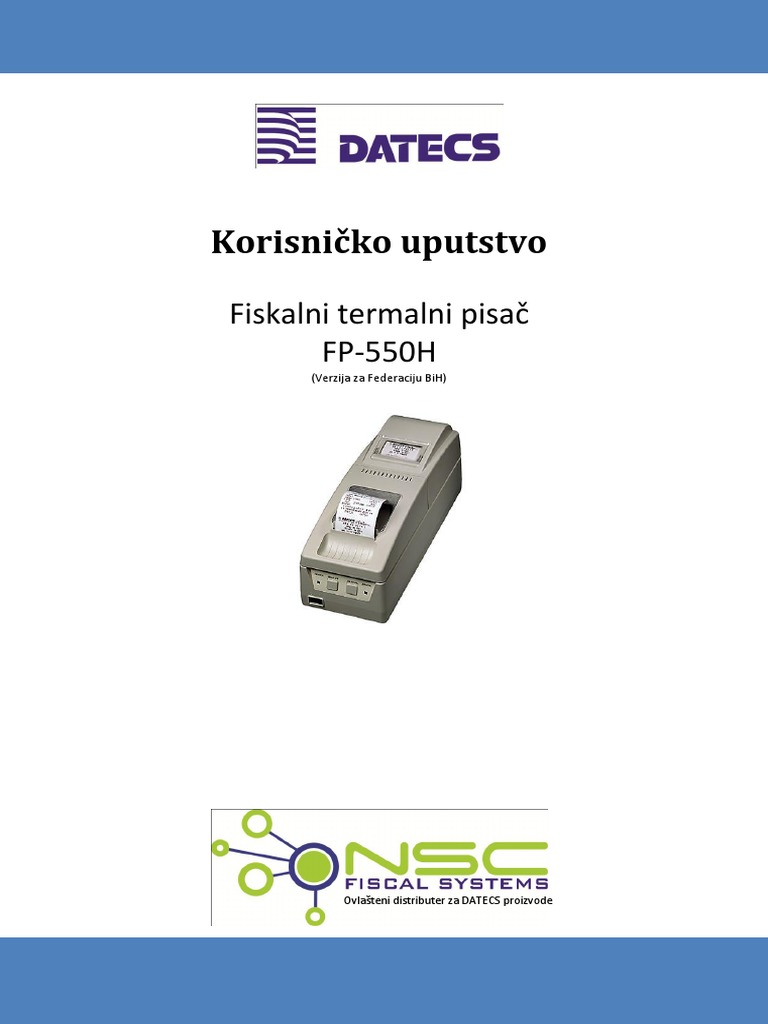 FP550 - Korisnicko Uputstvo | PDF