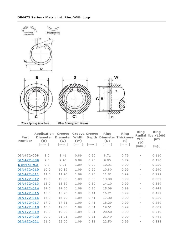 DIN 471-472 Series | PDF