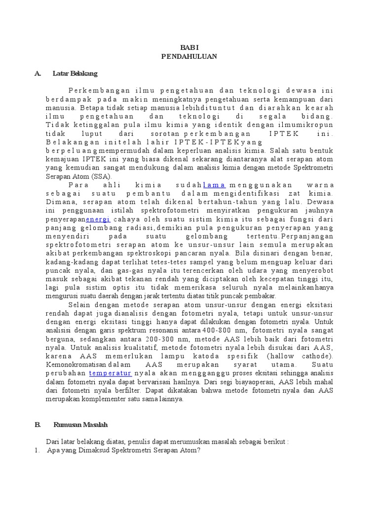 Contoh Makalah AAS | PDF