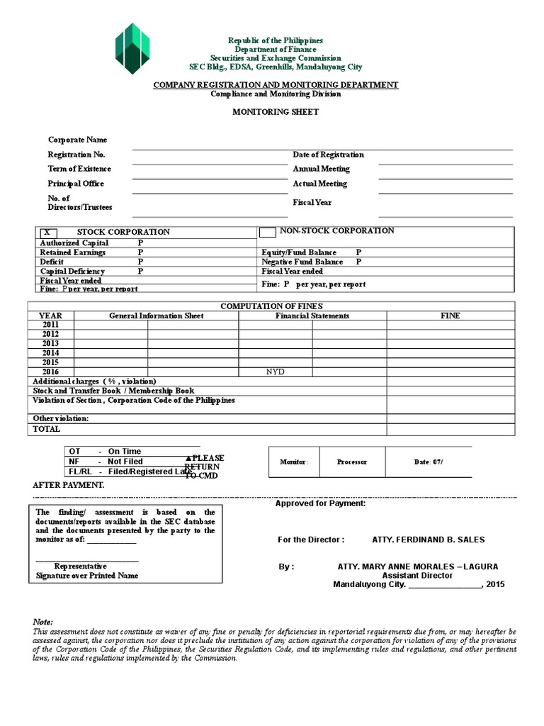 Republic of The Philippines Department of Finance Securities and ...