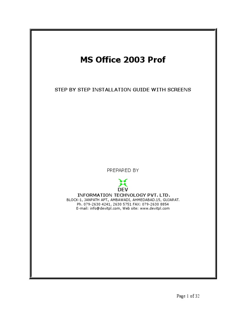 Office 2003 Gujarati Setup Guide | PDF | Microsoft Windows | System ...