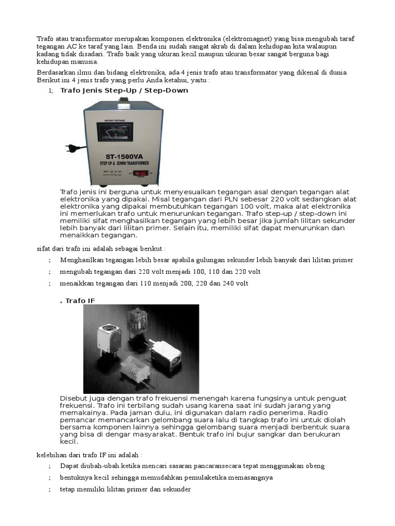 Trafo Atau Transformator | PDF | Komputer