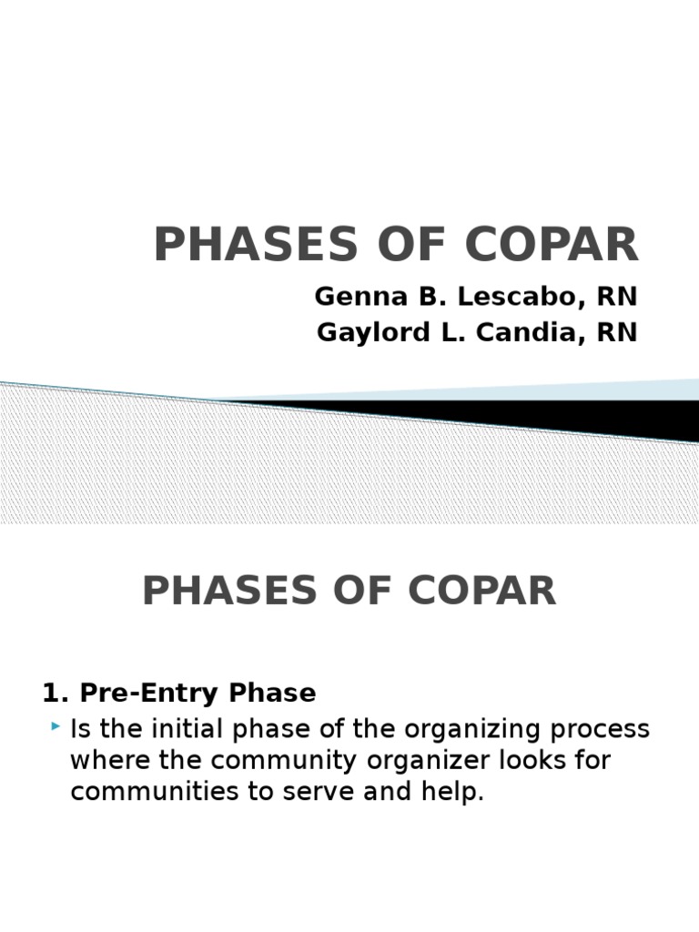 Phases of COPAR | PDF