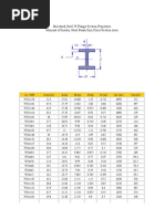 Wide Flange Beam Dimensions Chart | PDF | Mechanics | Classical Mechanics
