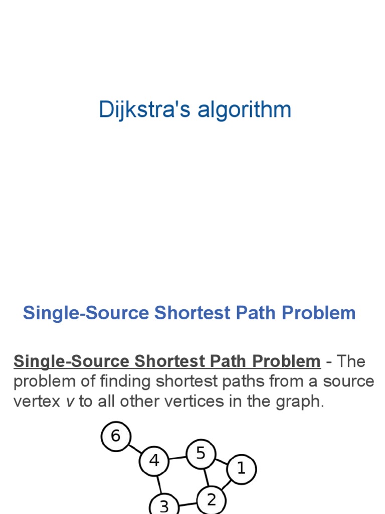 Dijkstras Algorithm | PDF | Graph Theory | Networks