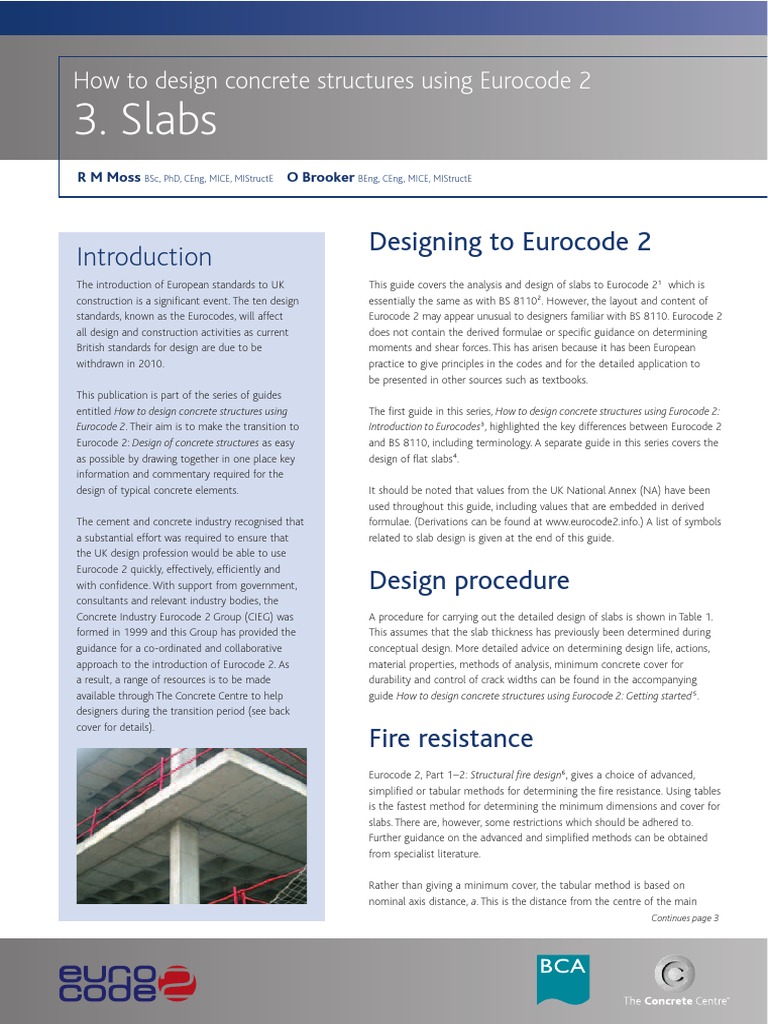 Slabs EC2 | PDF | Bending | Concrete