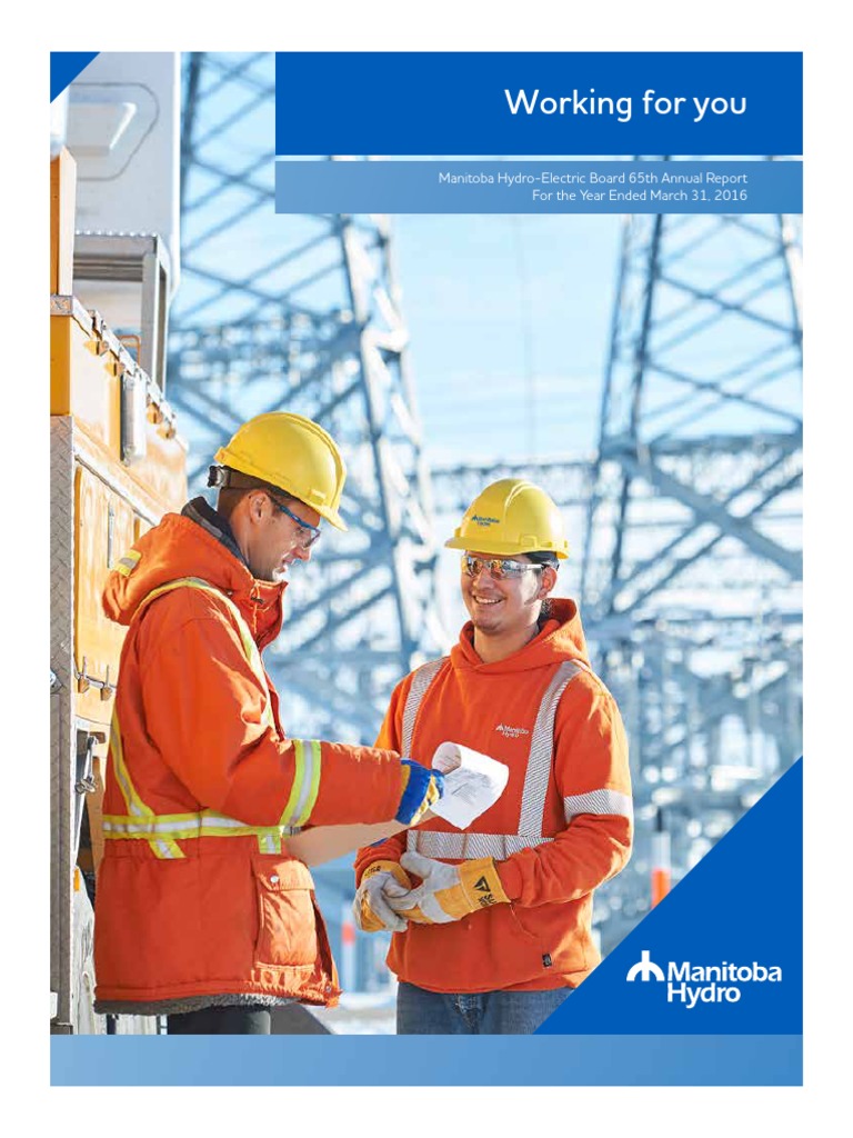 Manitoba Hydro 2016 Annual Report | PDF | Expense | Renewable Energy