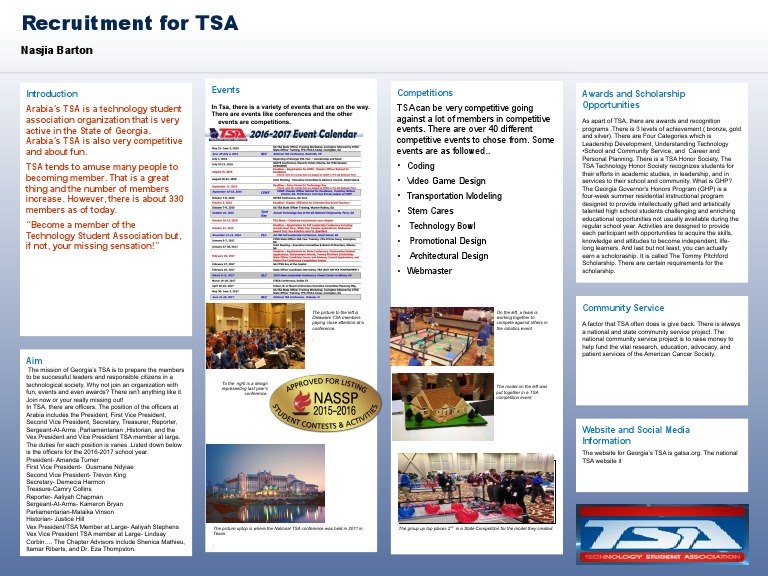 Tsa Poster | PDF | Teaching | Pedagogy