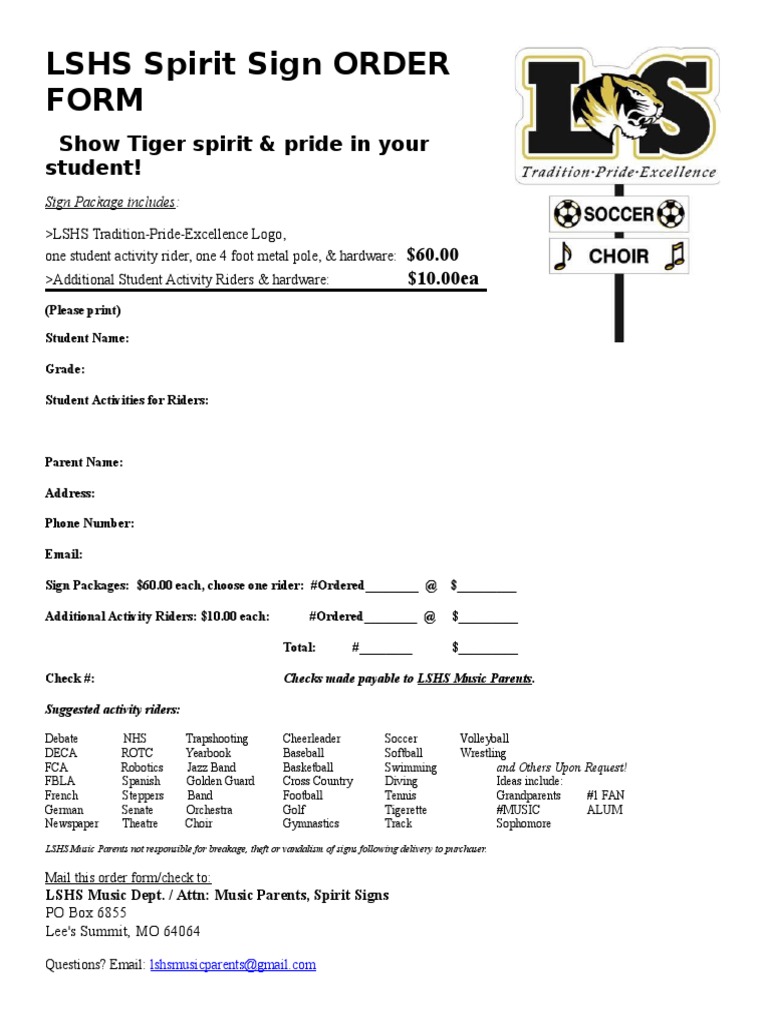 Lshs Spirit Signs | PDF