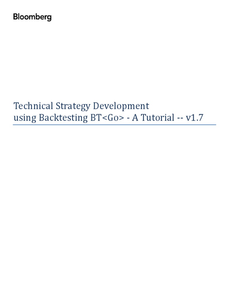 BBG BT Backtesting Tool | PDF | Order (Exchange) | Futures Contract