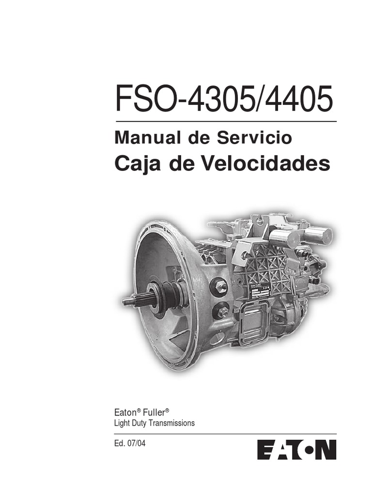 Caja Eaton Fso 43-4405 Español | PDF | Transmisión (Mecánica) | Engranaje