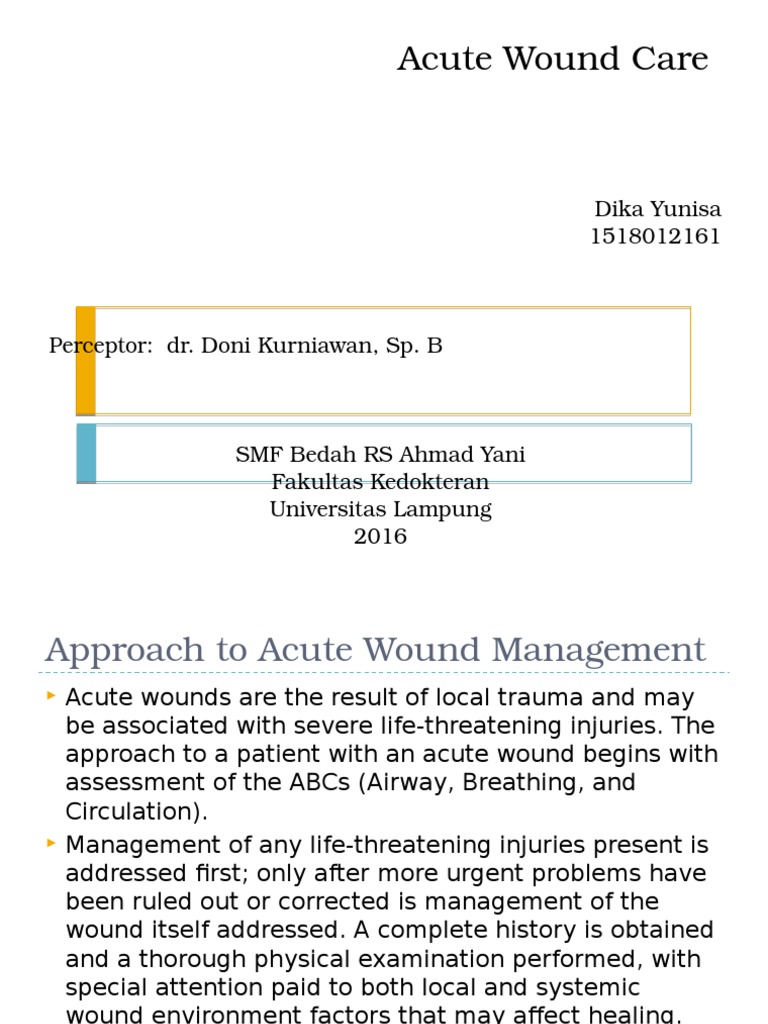 Acute Wound Care | PDF | Wound | Surgical Suture