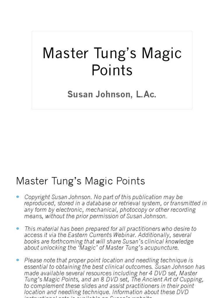 Tung S Magic Points PDF | PDF | Hand | Anatomical Terms Of Location