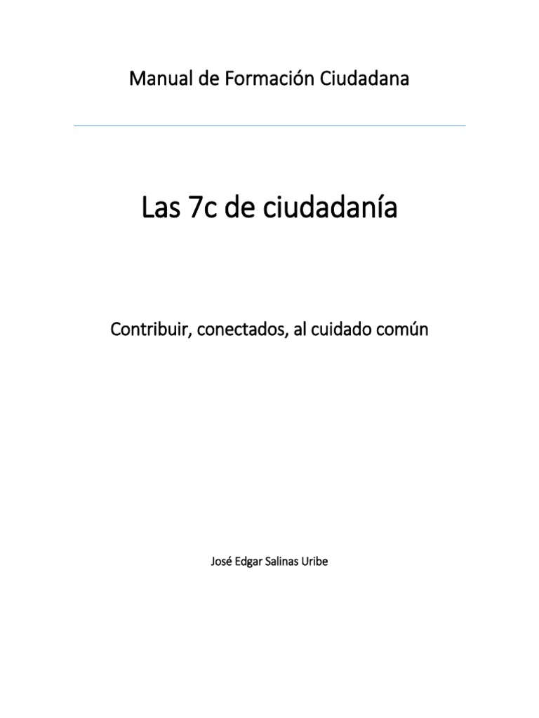 Manual de Ciudadanía: Las 7C Esenciales | PDF | Ciudadanía ...
