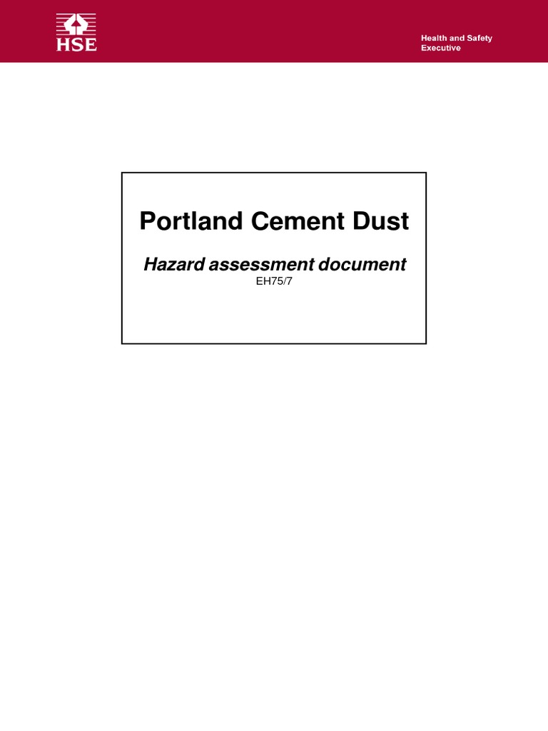 Dust Hazards in Portland Cement HSE REsearch | PDF | Chromium | Allergy