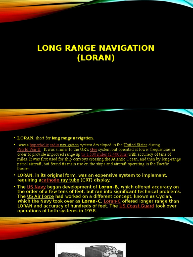 Long Range Navigation Loran Pdf Radio Technology Navigation