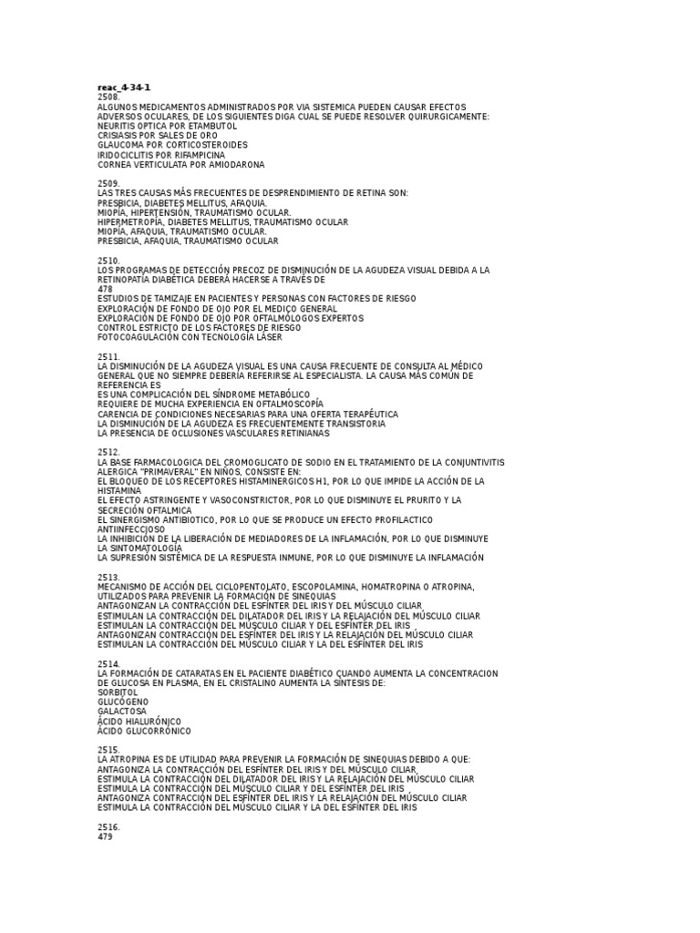 Repaso Oftalmo | PDF | Enfermedades del ojo y anexos | Ojo