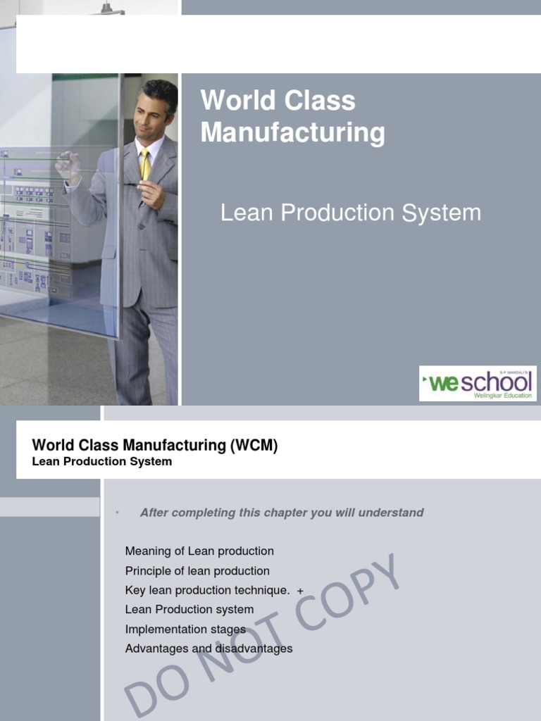 Lean Production System Overview | PDF | Lean Manufacturing | Operations ...