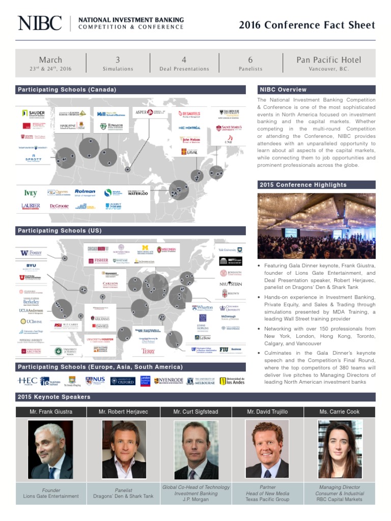 NIBC 2016: Investment Banking Conference | PDF | Investment Banking ...
