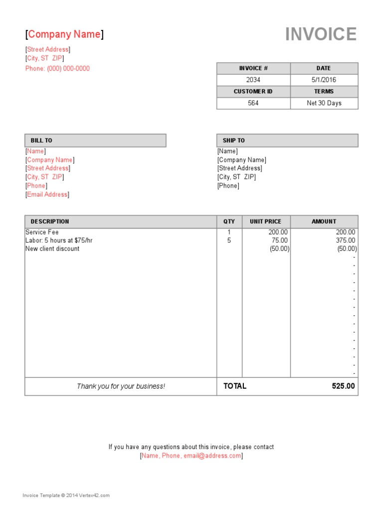 Invoice: Company Name | PDF