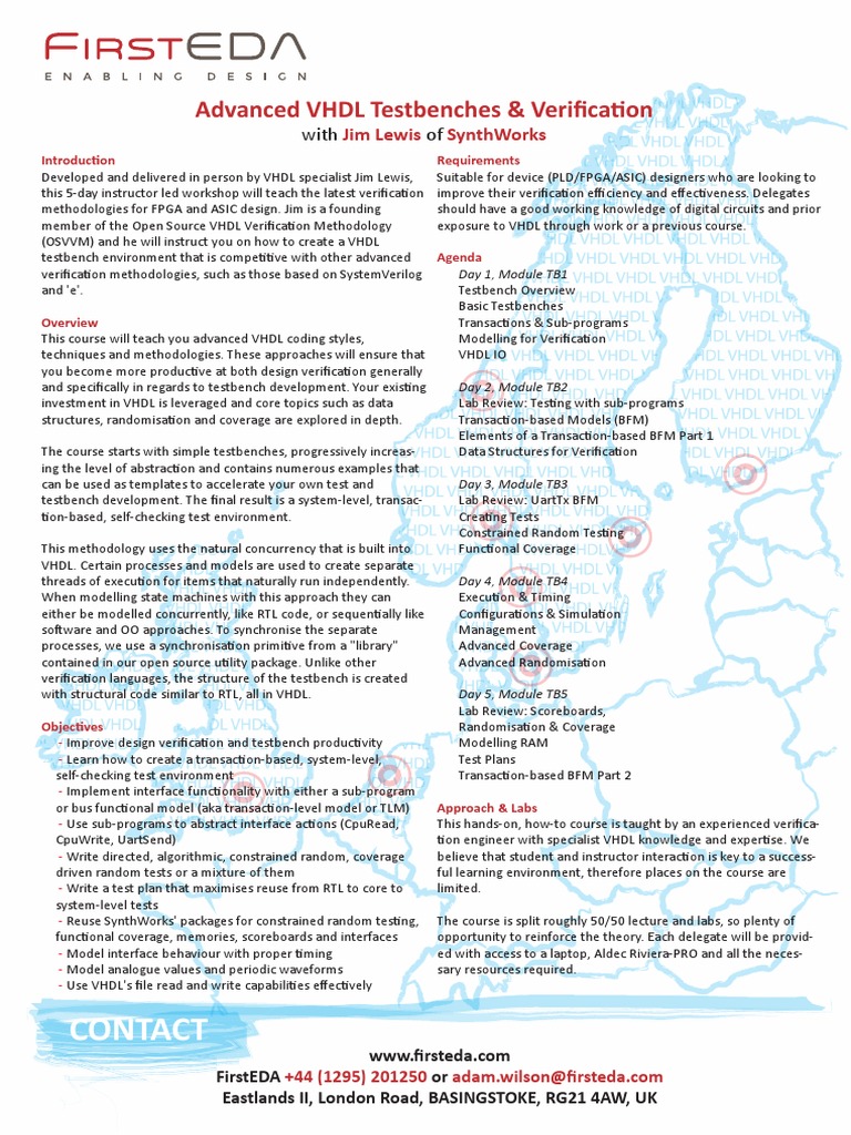 1502-Advanced VHDL Verification Datasheet | PDF | Vhdl | Formal Verification