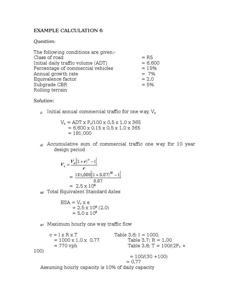Chapter 3 - Example Flexible Pavement Thickness Design | PDF