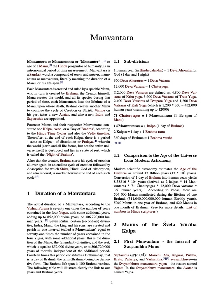 ManVanTara | Hindu Literature | Hindu Mythology