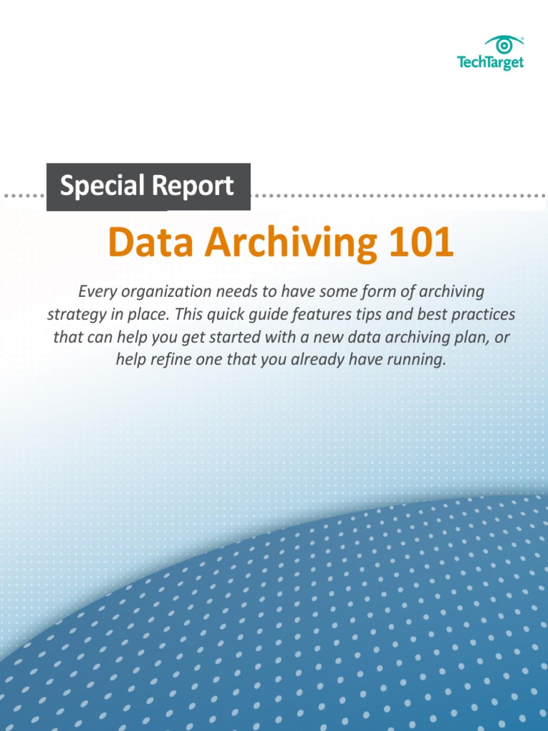 Data-Archiving Definition PDF | PDF | Backup | Computer Data Storage