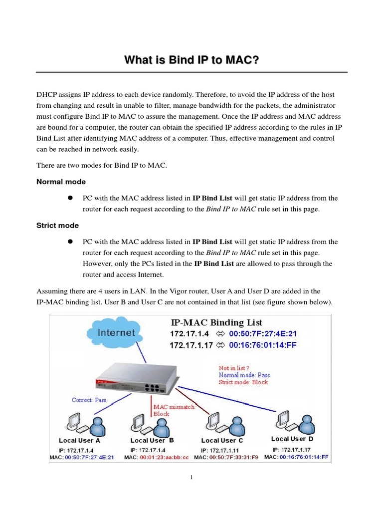 What Is Bind IP To MAC | PDF | Ip Address | Router (Computing)