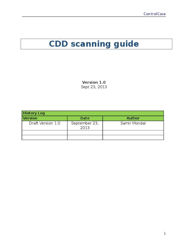 CDD Scanning Guide | Download Free PDF | Operating System | Oracle Database