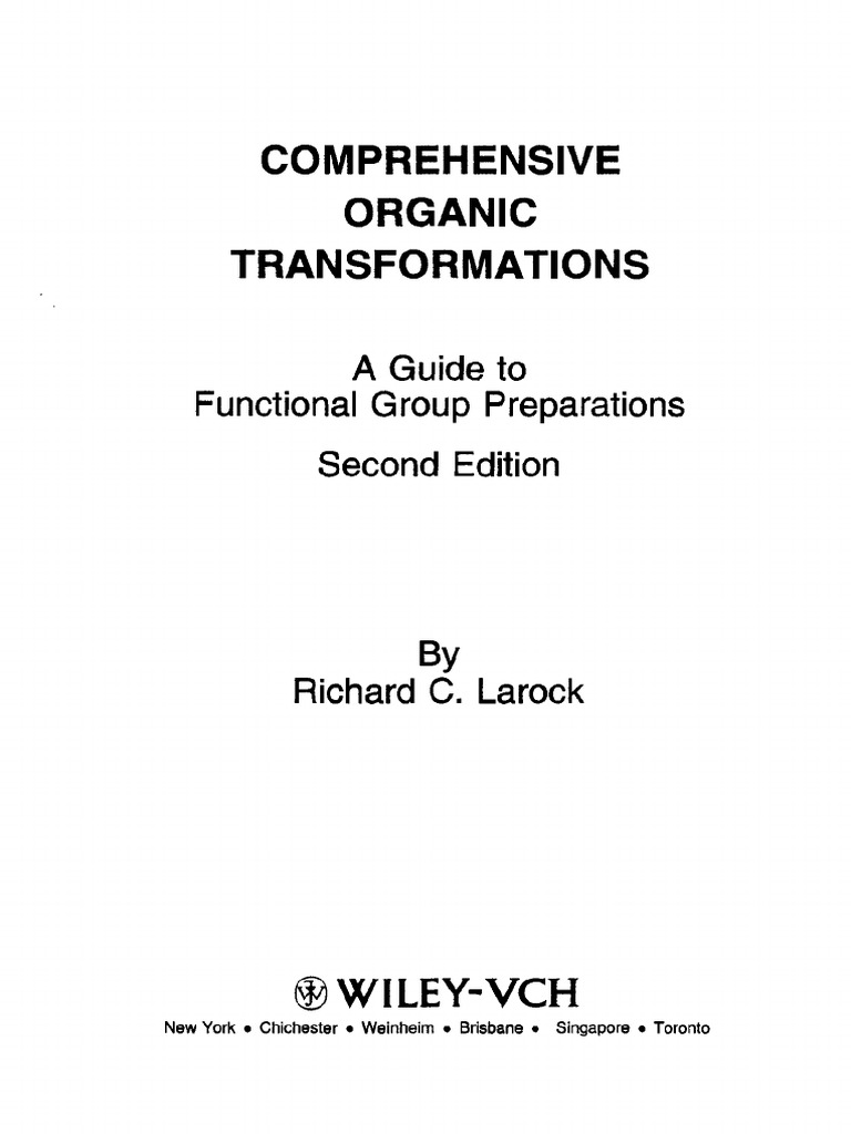 Comprehensive Organic Transformations - Richard Larock | PDF