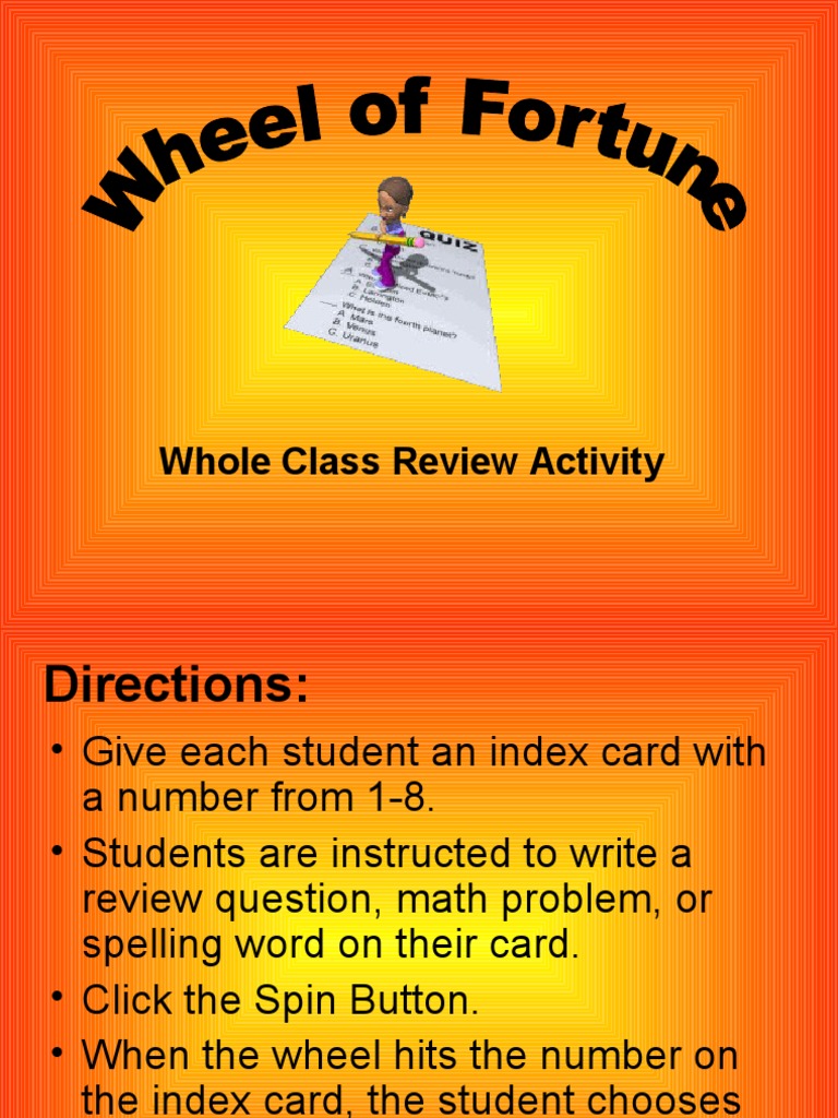 Wheel of Fortune PowerPoint Template | PDF