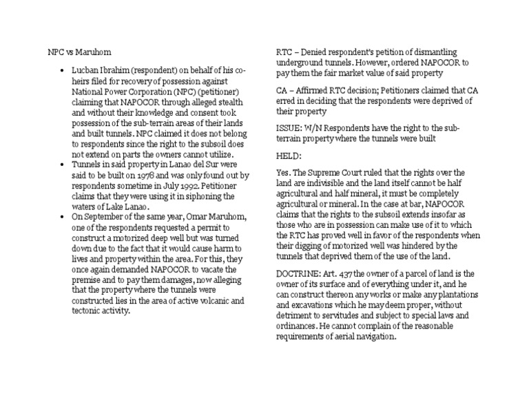 NPC Vs Maruhom | PDF