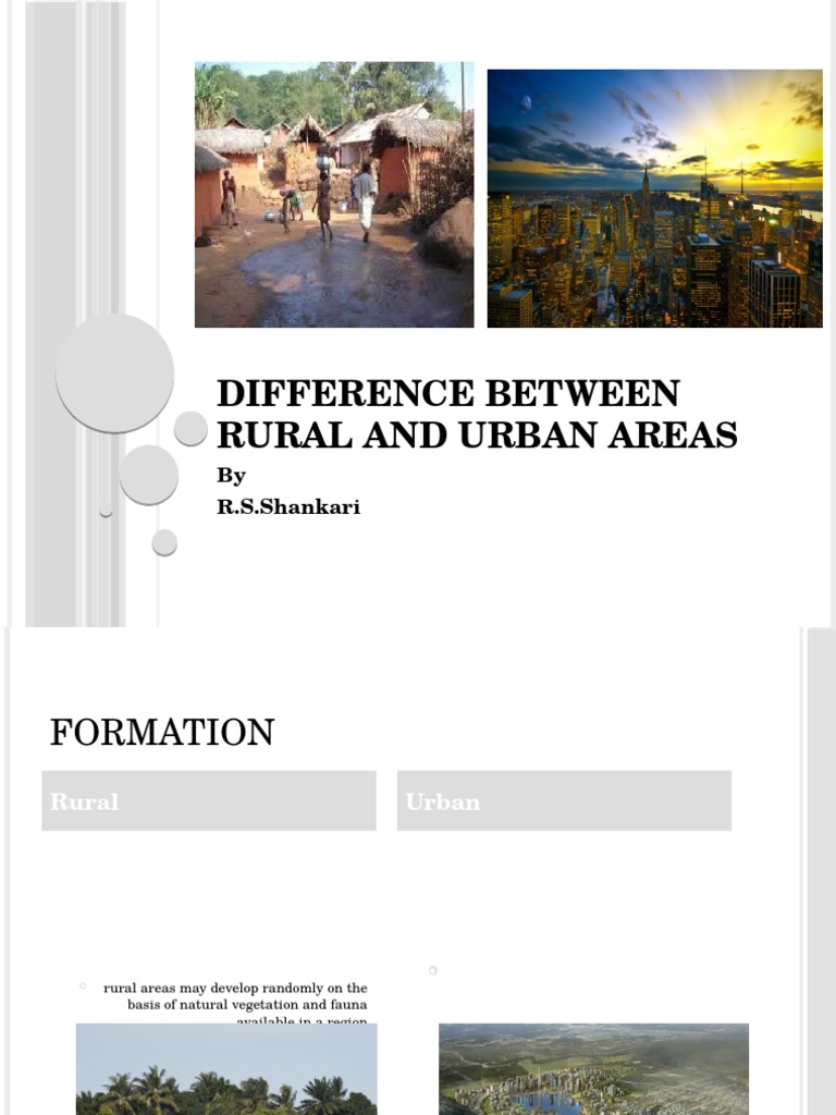 Difference Between Rural and Urban Area | PDF | Urban Area | Division ...