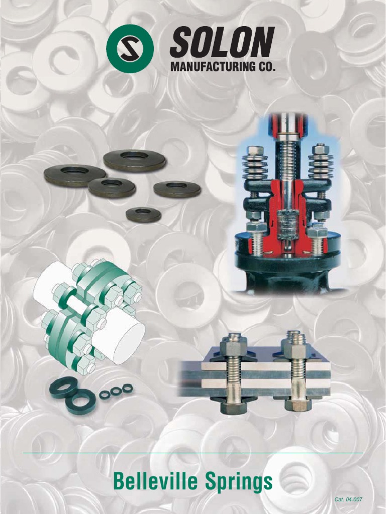 Belleville Springs Catalog | PDF | Washer (Hardware) | Screw