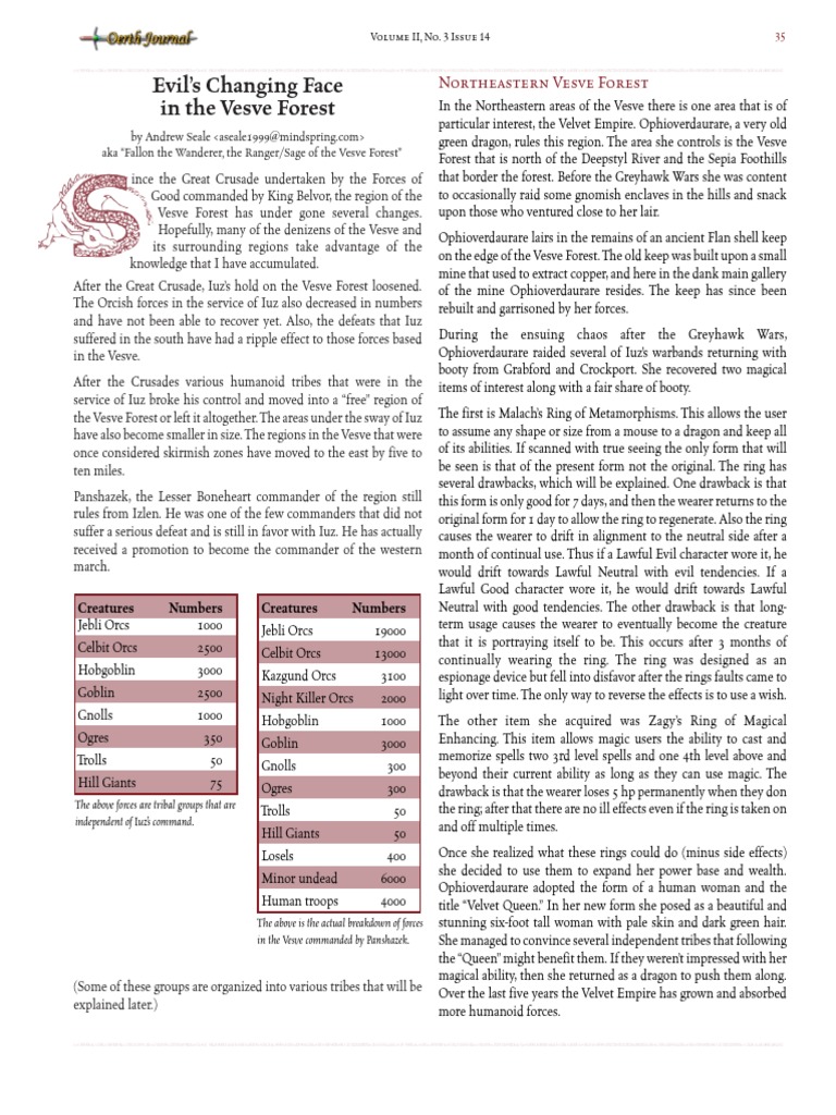 5125 World of Greyhawk - Living Greyhawk Gazetteer - The Vesve | PDF ...