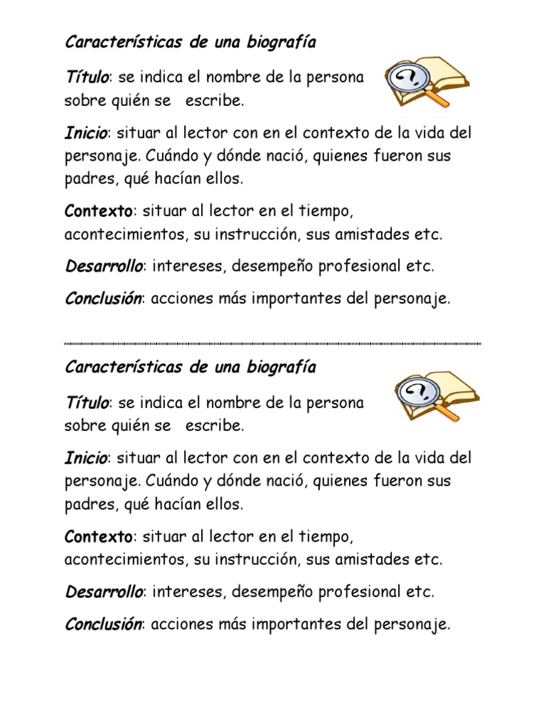 Características de Una Biografía | PDF
