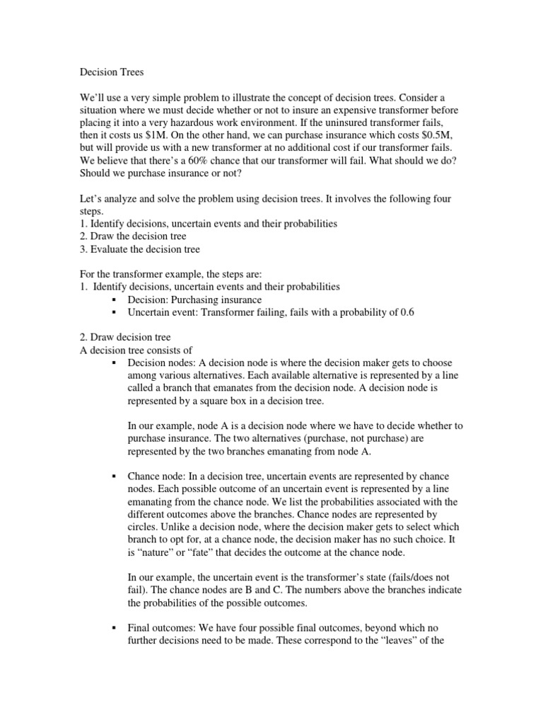 Decision Trees Notes | PDF | Probability | Analysis
