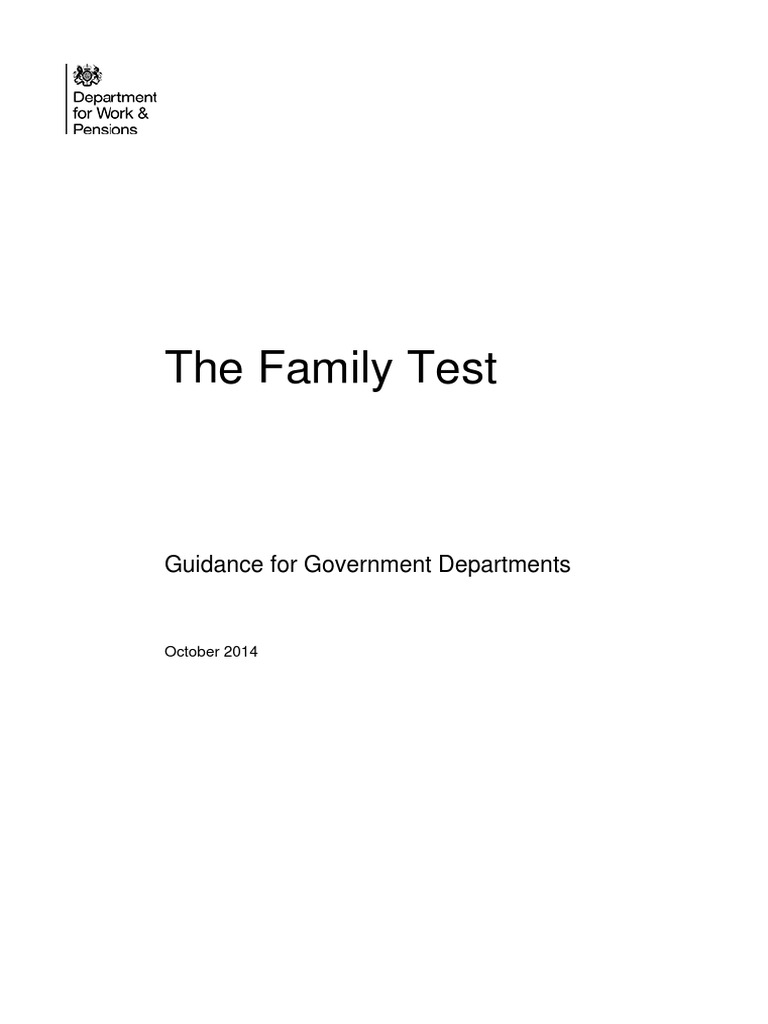 Family Test Guidance | Download Free PDF | Policy | Equal Opportunity