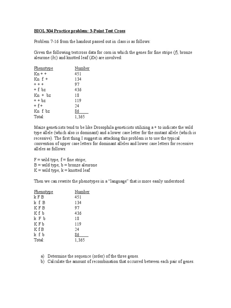 Three Point Test Cross Problem | PDF