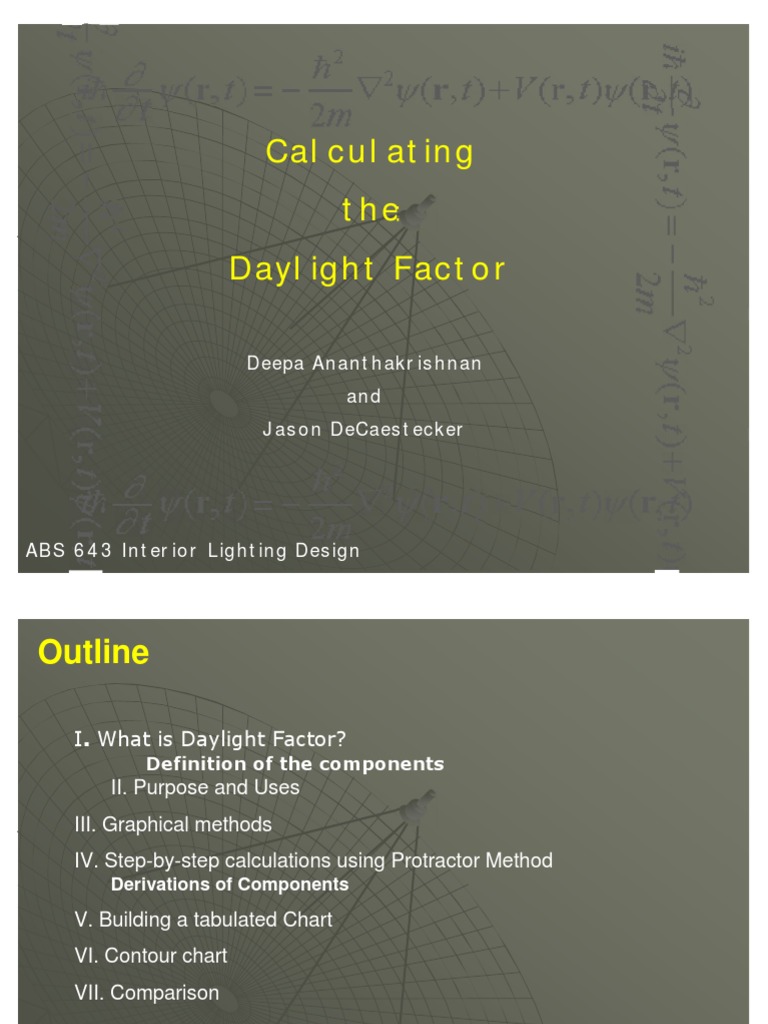 Daylight Factor | PDF | Applied And Interdisciplinary Physics | Nature
