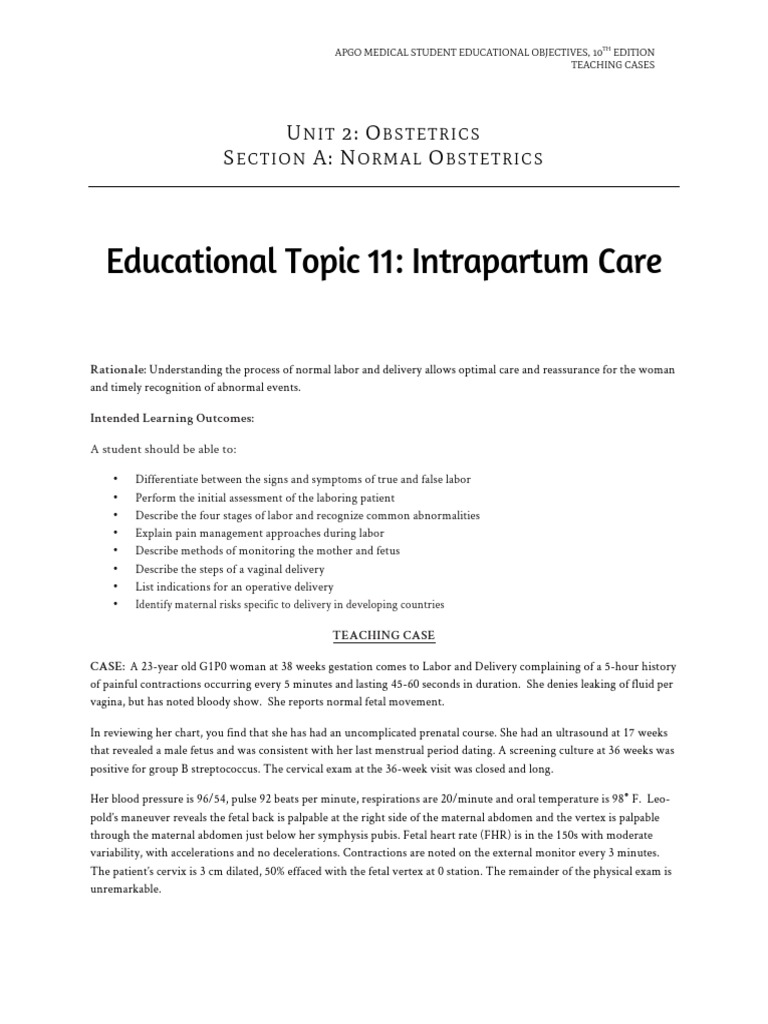 TC11 | PDF | Childbirth | Motherhood
