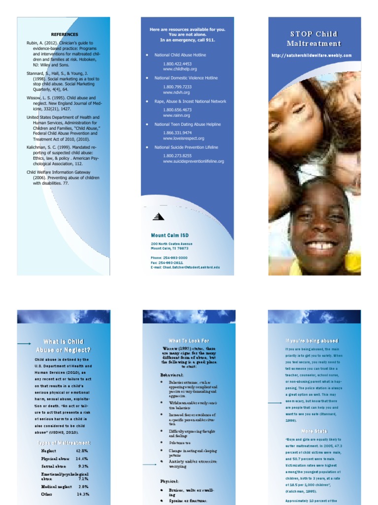 Abuse Brochure | PDF | Child Abuse | Abnormal Psychology