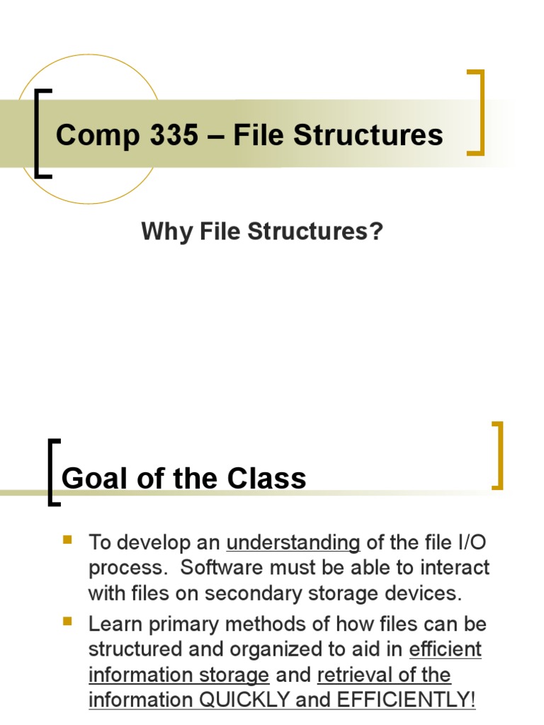 Lecture 1 - Why File Structures | PDF | Hard Disk Drive | Disk Storage