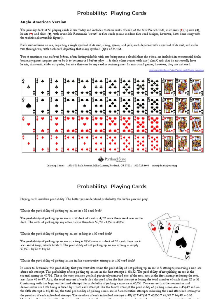 Probability - Playing Cards | PDF | Playing Cards | Gaming Devices